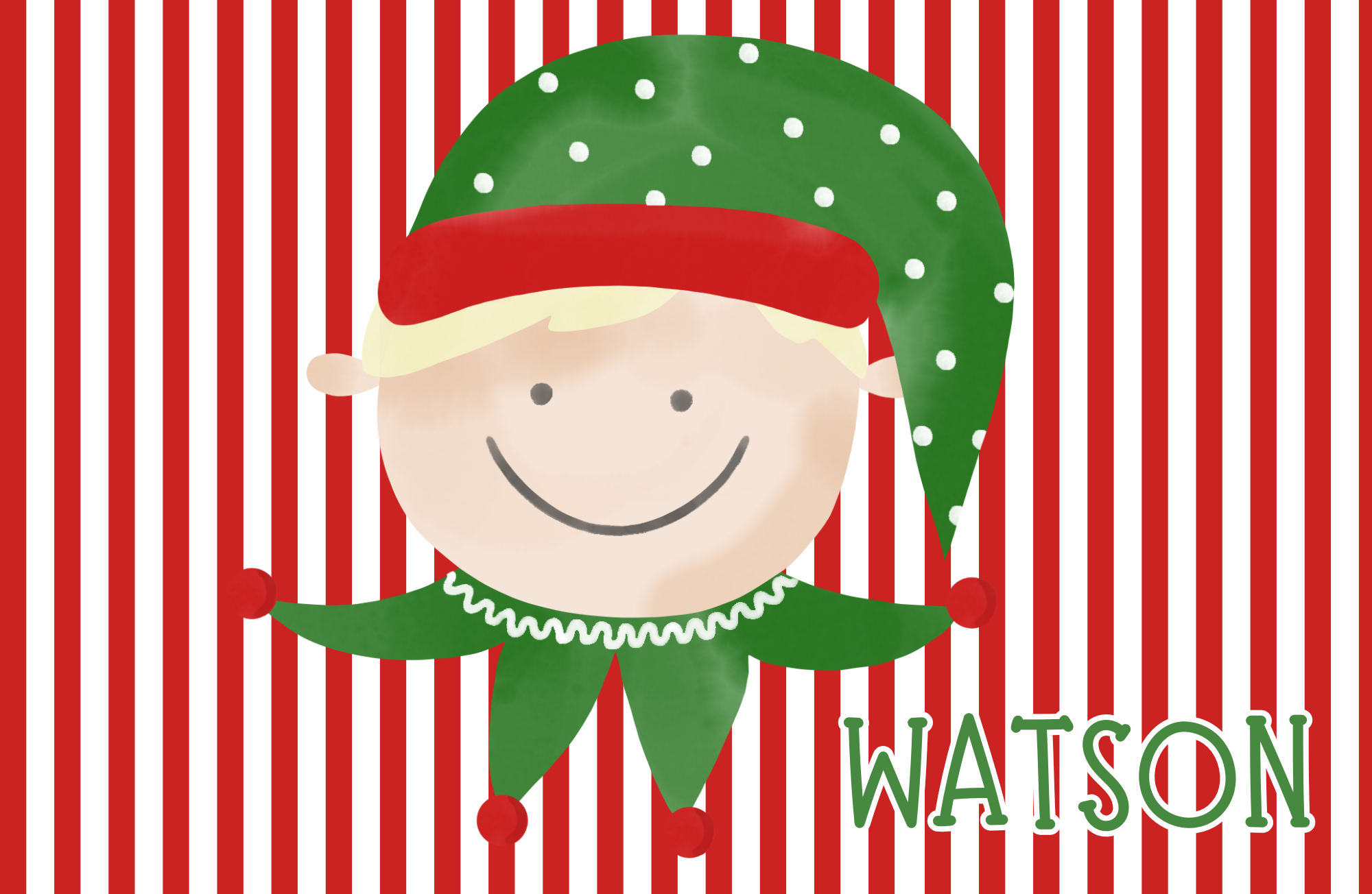LITTLE BOY ELF LAMINATED PLACEMAT – Elizabeth Smith Paper Designs